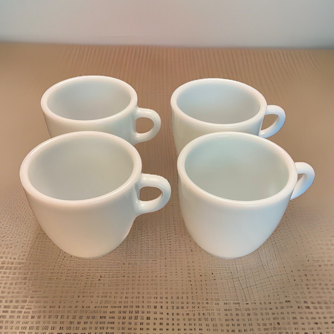 Pyrex Set of 4 White Milk Glass Coffee Mugs Cups Corning, NY #12, #14 ...