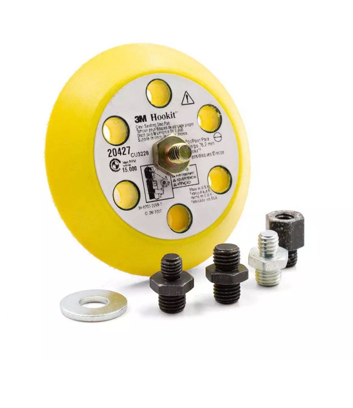 3M 20427 Hookit Clean Sanding Abrasive Disc Pad Kit 3 inch | eBay