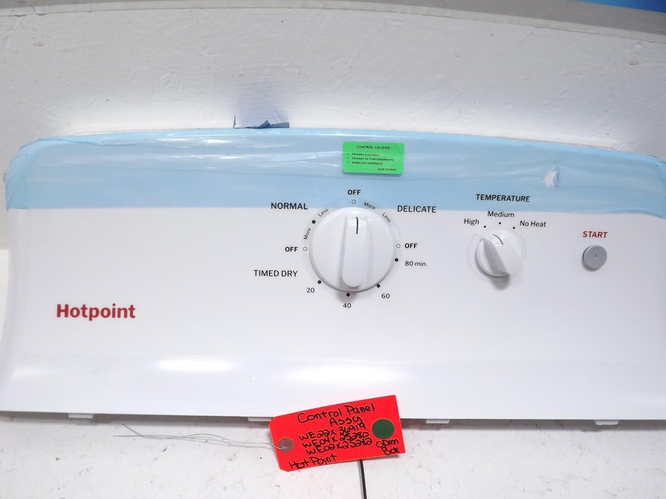 HotPoint Dryer WE22X36919 WE04X25280 WE02X25282 Control Panel Assy Open ...