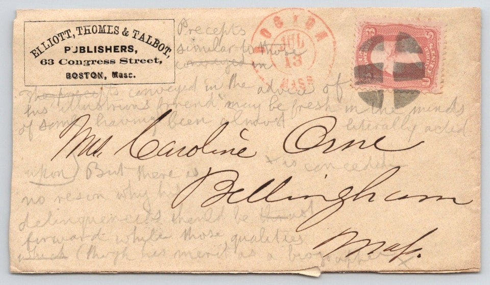 1880s Elliott Thomas & Talbot Publishers Boston MA Advertising Cover | eBay