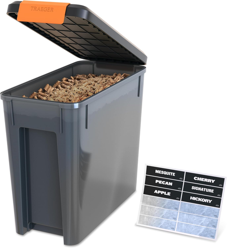 Traeger Grills BAC637 Stay Dry Pellet Storage Bin with Locking Lid ...