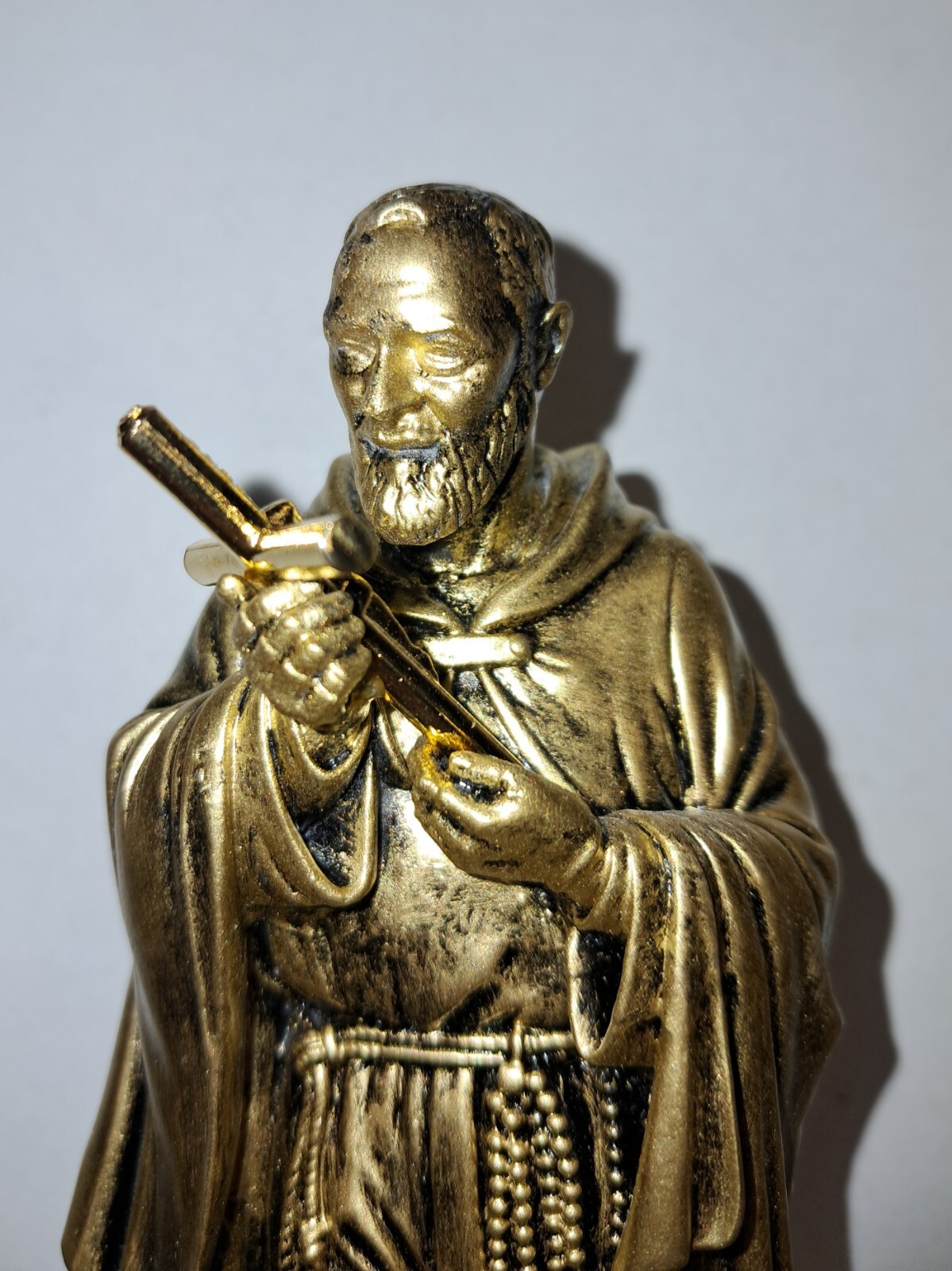 Statue von San Pater Pio CM 16,5 IN Harz Bronziert Herstellung ...