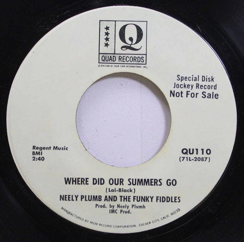 Hear! Soundtrack Instr. Promo 45 Neely Plumb & The Funky Fiddles ...