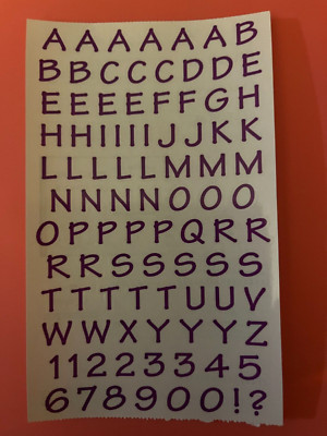 Creative Memories / Mrs. Grossman's NLA Giant Sticker - ABC/123 Eggplant | eBay
