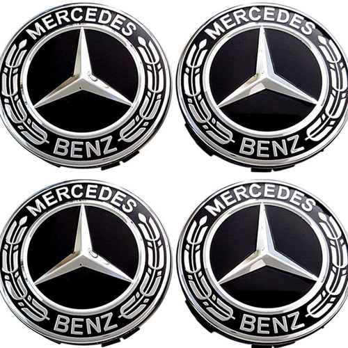 4Pcs Fit Mercedes Benz 75mm Hubcaps Wheel Center Caps Rim Emblem logo ...