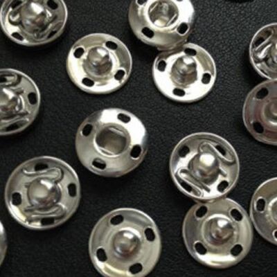 10 POPPERS SNAP BUTTONS FASTENERS PRESS STUD SEWING RIVET CRAFT FABRIC ...