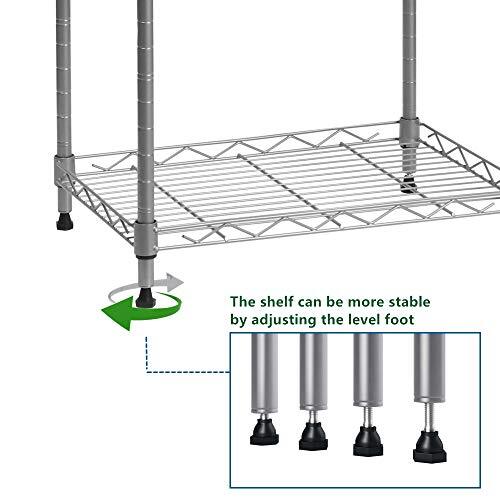 6 Wire Shelving Steel Storage Rack Adjustable Unit 16.8L x 11.7W x 63H ...