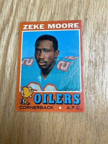 1971 Topps Football Zeke Moore Oilers Card #43 | eBay