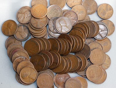 92 Coin Lot 1919 P D S Minted Lincoln Wheat Cents Coins 1c US Pennies ...