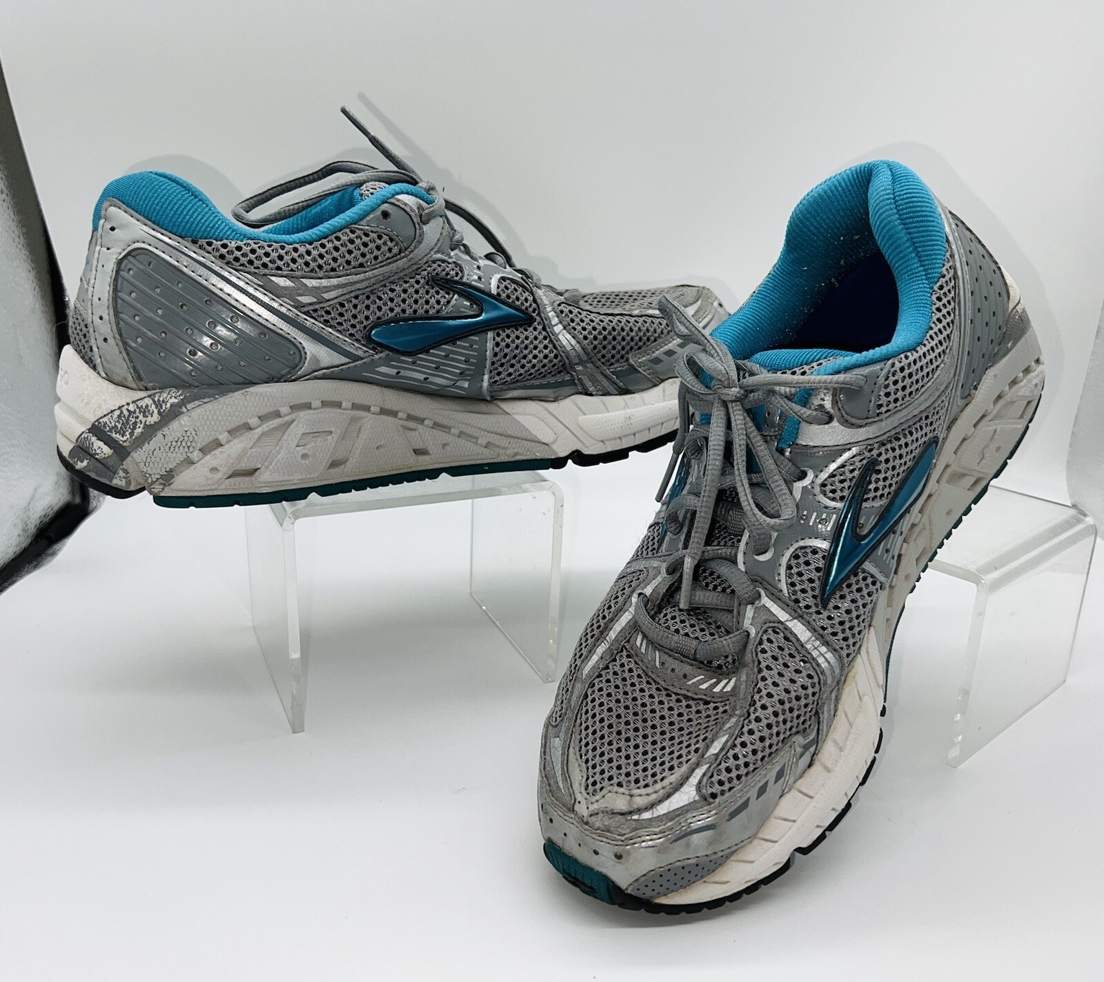 BROOKS Women's Addiction 11 DNA MOGO Running Athletic Shoes Gray Blue ...