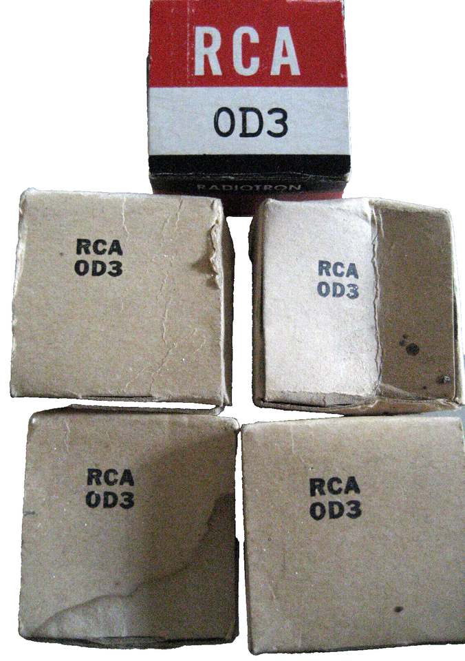 5 x NOS NIB 0D3 RCA Voltage Regulator Tubes | eBay