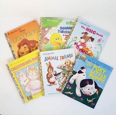 6x Little Golden Books Bundle Vintage | Poky Little Puppy Hug Book ...