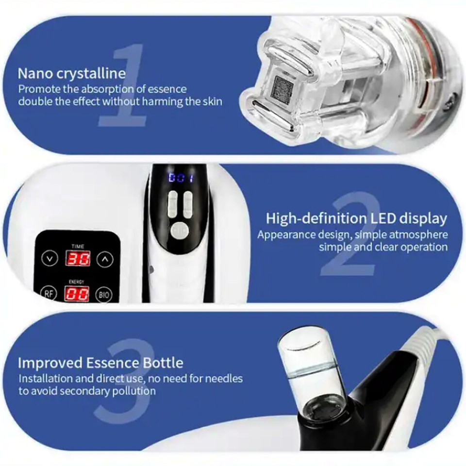 Skin care ems rf nano needles mesotherapy injector negative pressure ...