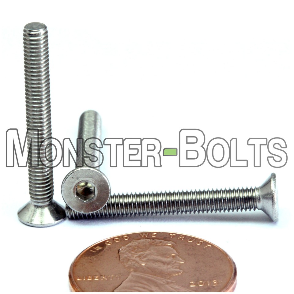 M3 Flat Socket Cap Screws, Marine Grade 316 / A4 Stainless Steel Metric ...