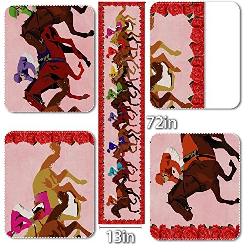 Kentucky Derby Table Runner Horse Racing Table Cover Run For The Roses ...