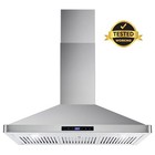 36 INCH WALL MOUNT KITCHEN HOOD VENT HOOD STAINLESS STEEL, LED LIGHTS ...