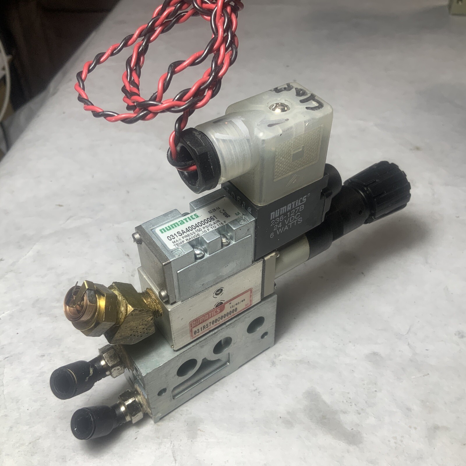 Asco Numatics 031SA004000061 & 031RS700O000000 236-127B 24 VDC 6 Watts ...