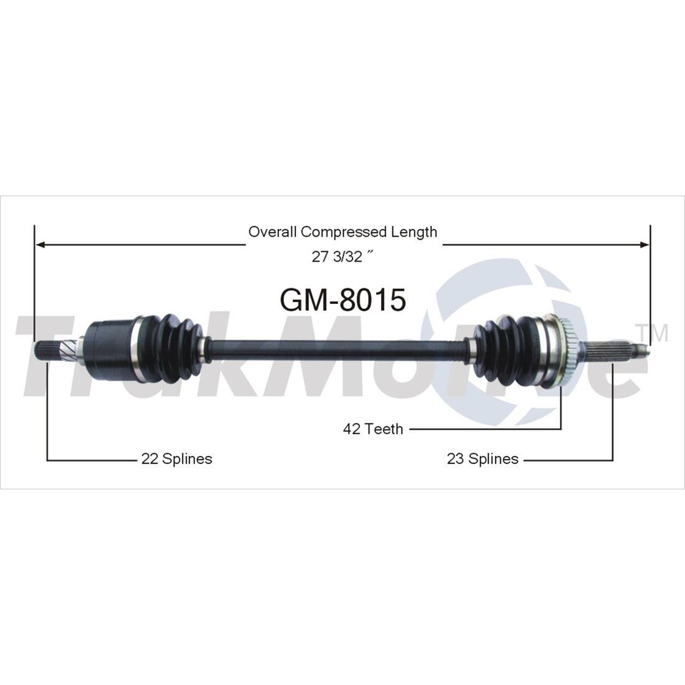 TrakMotive CV Axle Shaft 2x fits from 1995 to 1997 Geo Metro | eBay