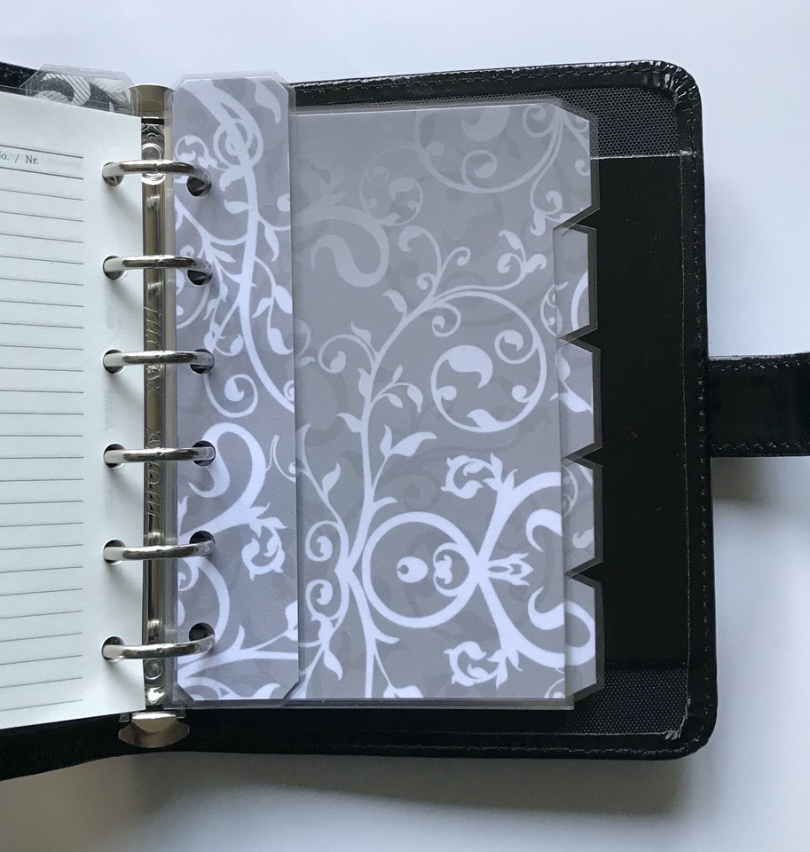 Filofax Pocket Sized Dividers and Markers in Stunning Silver - Fully ...
