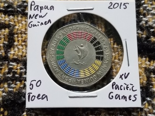 Papua New Guinea 50 Toea 2015 Circulated - XV Pacific Games | eBay
