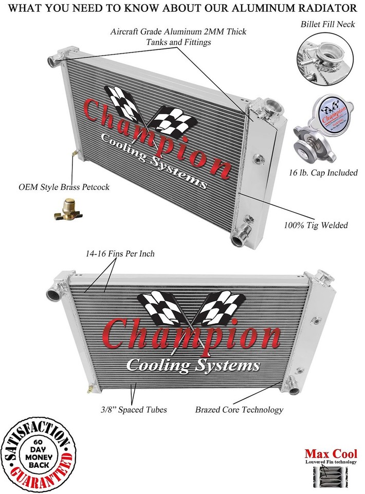 Champion Cooling Systems CC573 All-Aluminum Radiator | eBay