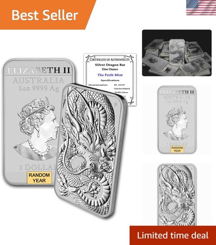 Australia Perth Mint Dragon Series 1oz Silver Coin - Lustrous ...