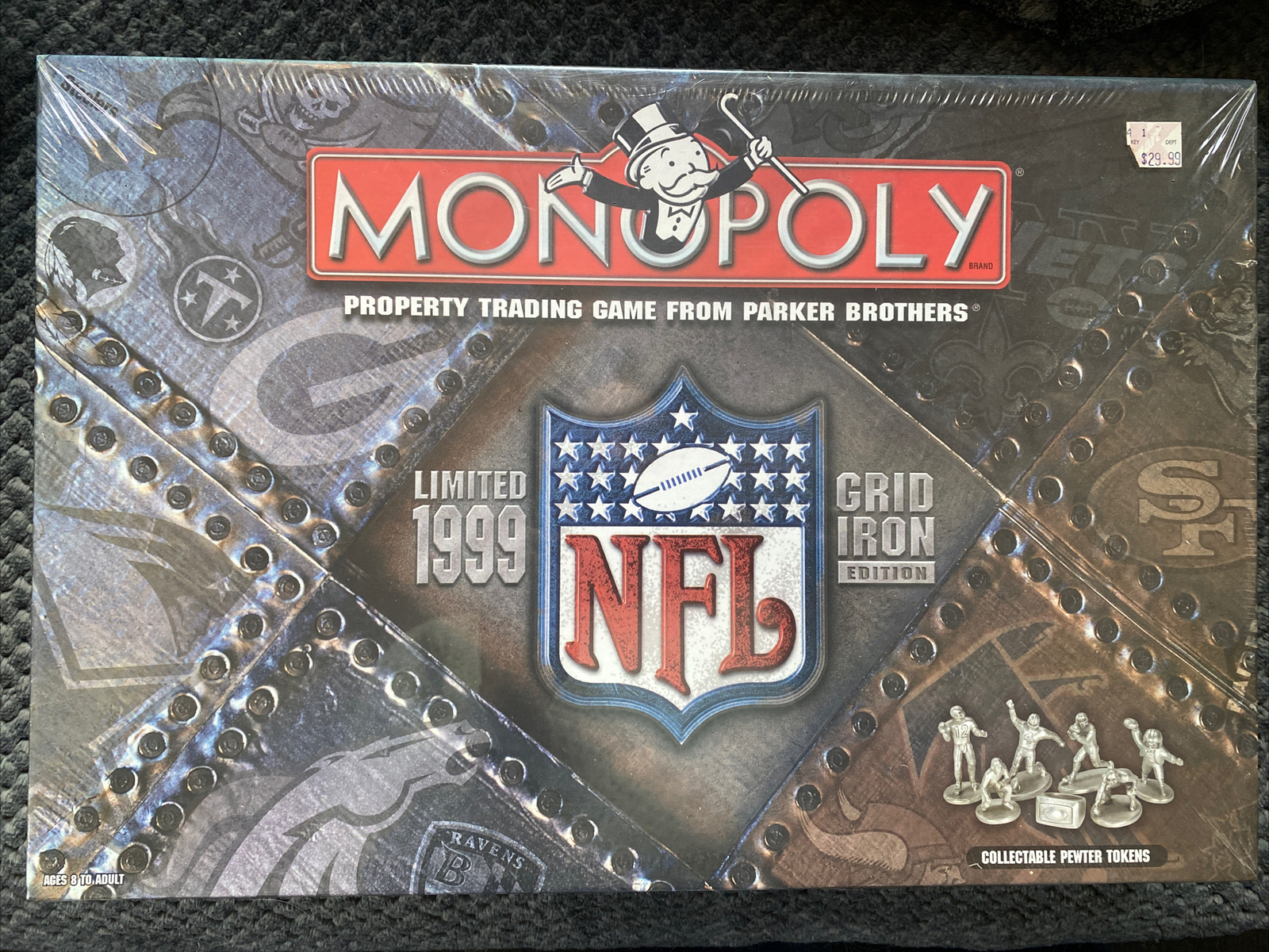 New Collectors Limited Edition NFL Grid Iron Football Monopoly Vintage ...