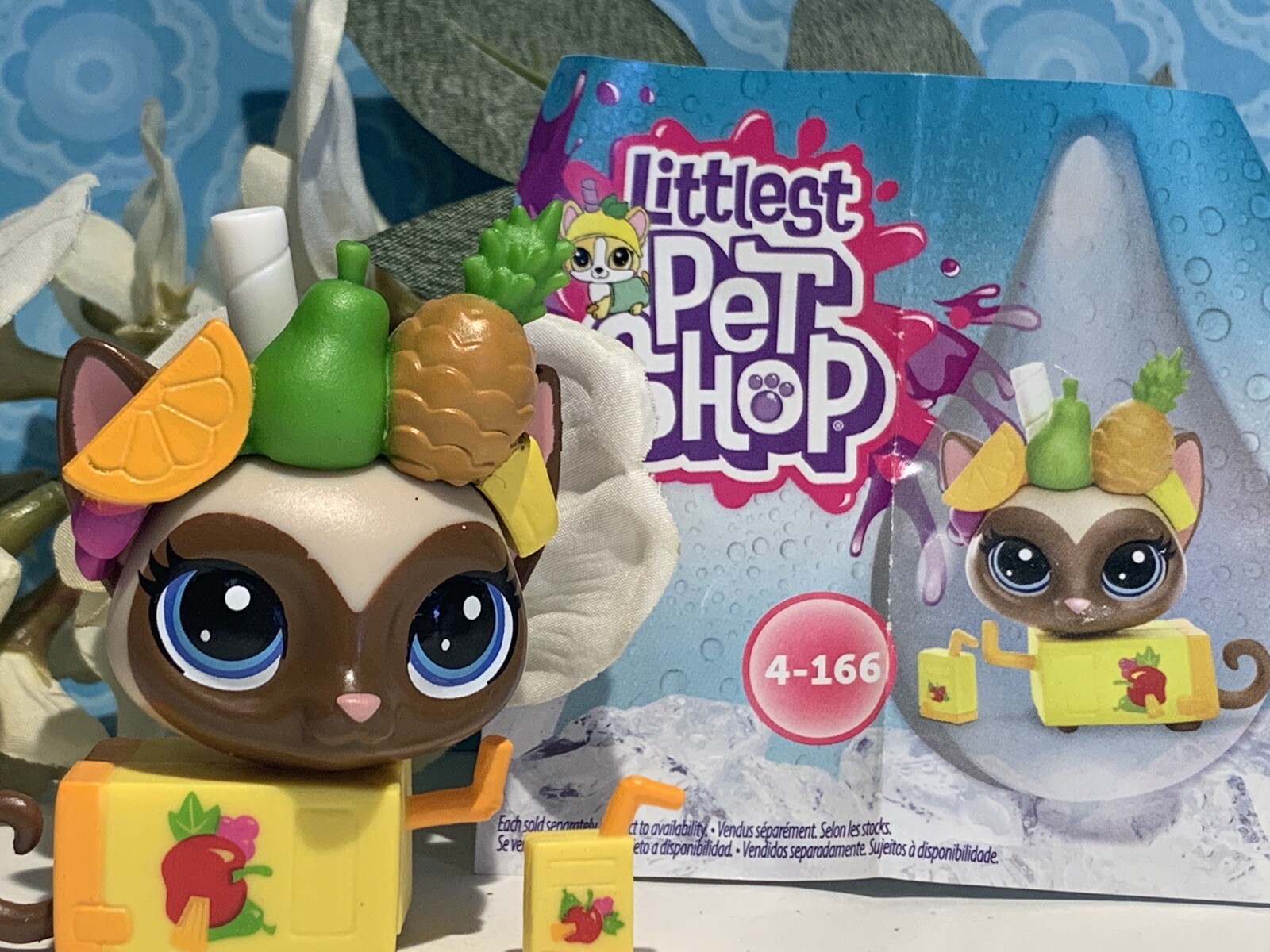 Littlest Pet Shop LPS Authentic Thirsty Pets Siamese Shorthair Cat 4 ...