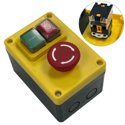 Lathe NVR (No Volt Release) Safety Switch & Stop Emergency Stop 220 ...