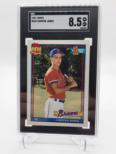 1991 TOPPS CHIPPER JONES ROOKIE CARD #333 GRADED | eBay