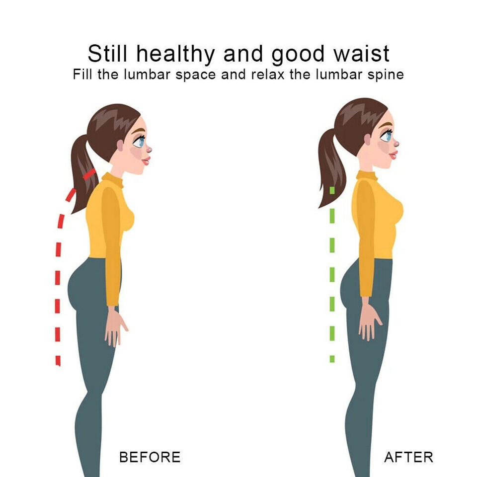 Lumbar Support Wedge Memory Pillow Bed Cushion For Sleep Lower Back ...