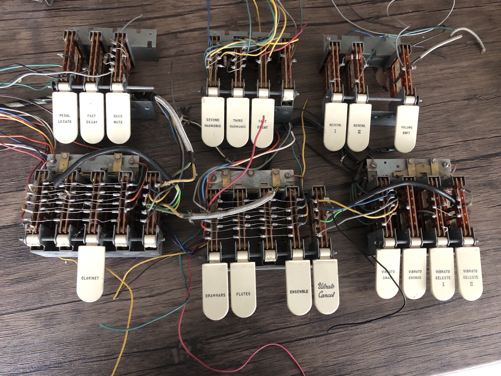 Instrument Switches for Hammond Organ M100 Untested Still On Boxes ...