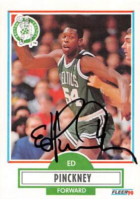 Ed Pinckney autographed Basketball Card (Boston Celtics) 1990 Fleer #15 ...