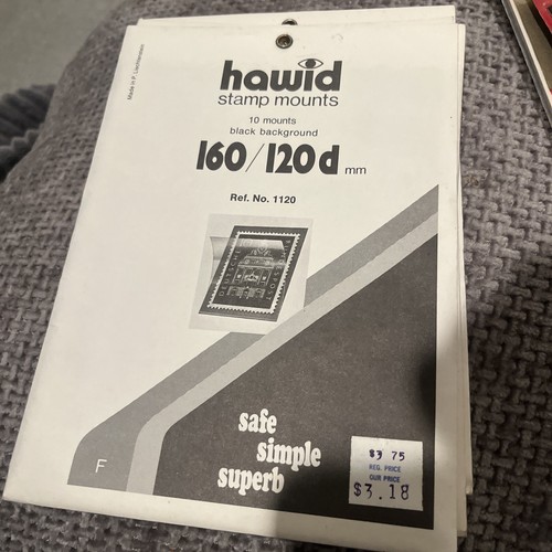 "HAWID" STAMP MOUNTS 160/120D MM 10 MOUNTS W/FREE SHIPPING!!! | eBay