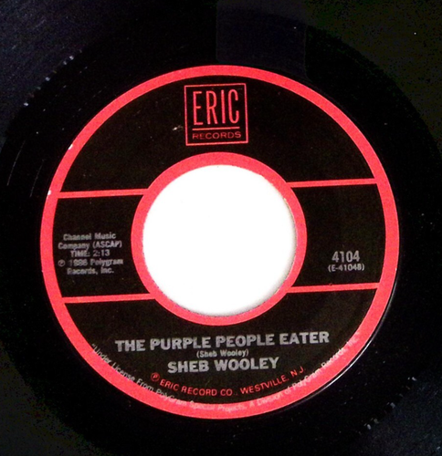 BIG BOPPER / SHEB WOOLEY – CHANTILLY LACE / THE PURPLE PEOPLE VINYL 45 ...