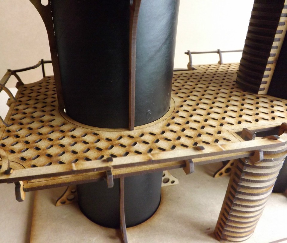 Dual Silos - scenery terrain wargame Infinity wargaming building table ...