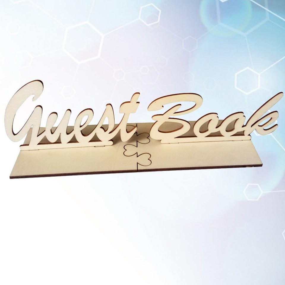 Rustic Wooden Guest Book Sign Table Guestbook Sign for Wedding Birthday ...