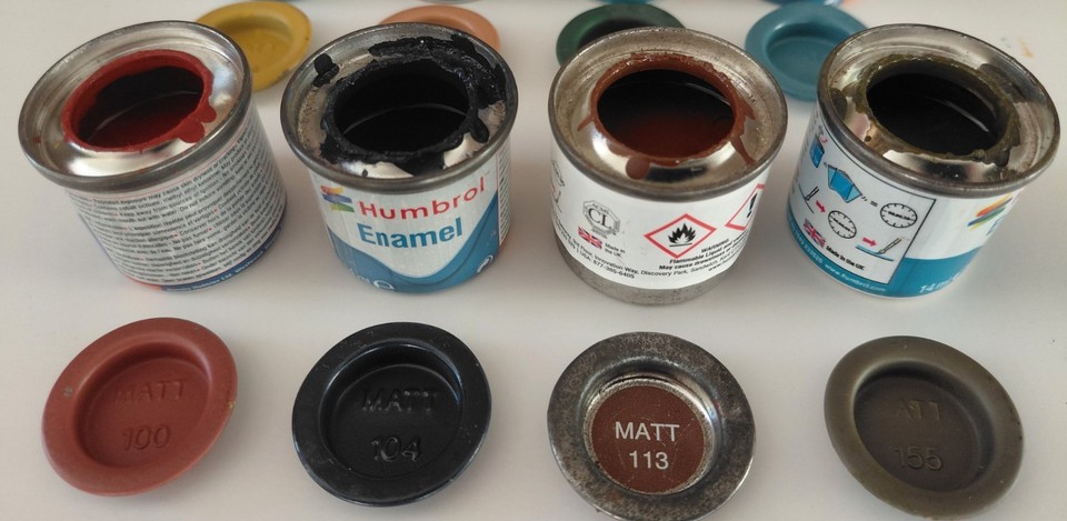 Humbrol Matt Paints USED X 8 with Extras | eBay Australia