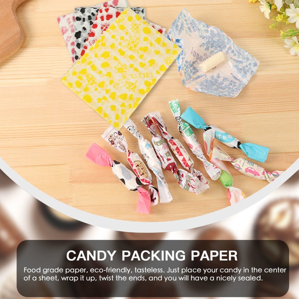 400 Pcs Snack Wrapping Paper Nougat Festive Bags Chocolate Wrapper ...