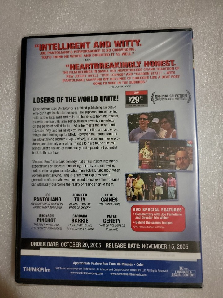 Second Best [DVD] Screener Edition BRAND NEW FACTORY SEALED lot B5 | eBay