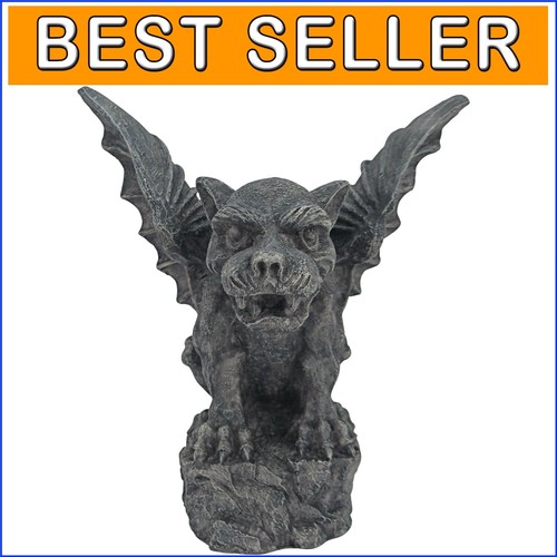 Gargoyle Guardian Statue - Large Greystone Design, Perfect for Gardens ...