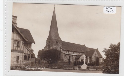 FLETCHING Sussex The Church with War Memorial RP | eBay UK