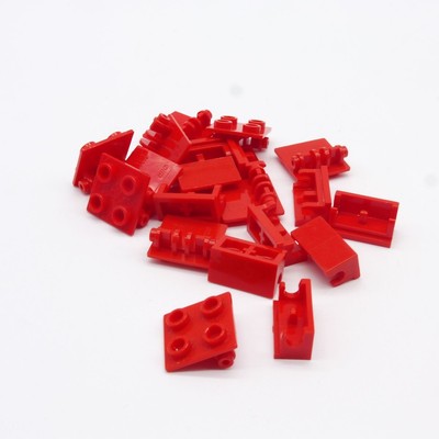 34900 Lego Hinge Brick 1X2 Top Plate 2X2 3937 6134 Red Rouge Lot de 10 ...