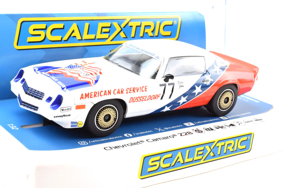Scalextric "American Car" Chevrolet Camaro Z28 DPR W/ Lights 1/32 Slot ...