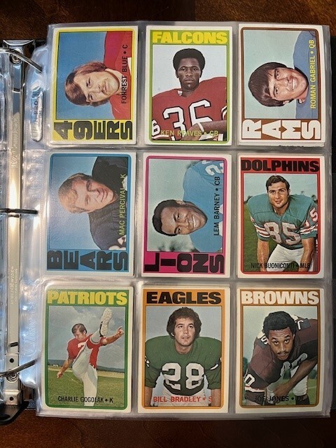 1972 Topps Vintage Complete Football Set Series 1&2 (263) Staubach RC ...