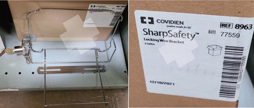 Covidien Kendall 8Qt 2GA Multi-Purpose Sharps Container Locking Bracket ...