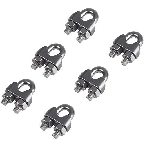 1/4 Inch Wire Rope Clamps Stainless Steel Rope Cable Clip Clamp ...