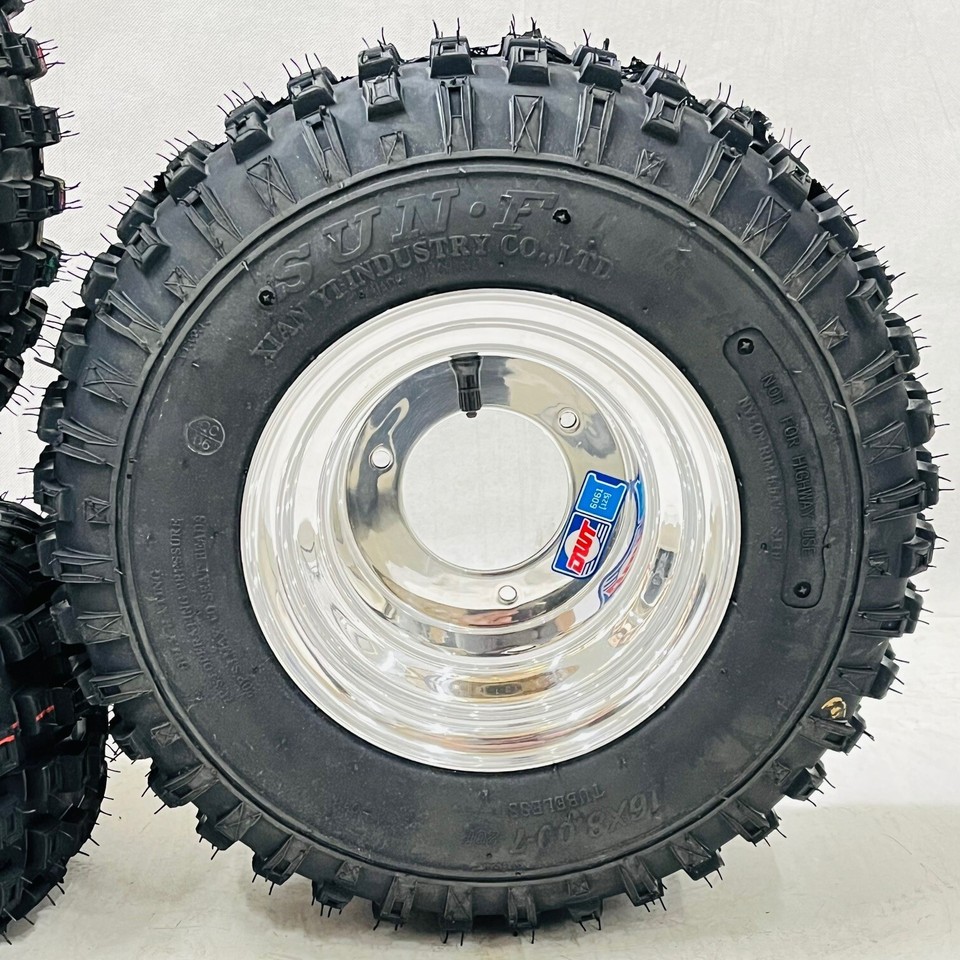 "Honda ATC 70 DWT Polished Front & Rear Rims 16"" Sunf A011 Trails ...