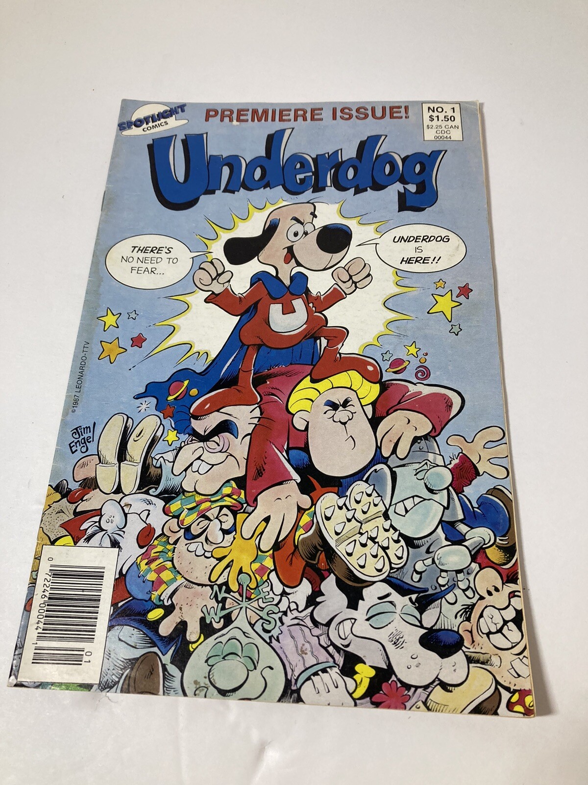 Underdog Premiere Issue #1 Spotlight Comic Book 1987 Jim Engle Art ...