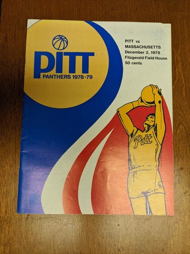 1978 PITT PANTHERS VS MASSACHUSETTS Basketball Program SAM CLANCY ...